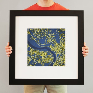 West Virginia University Campus Map Art - City Prints