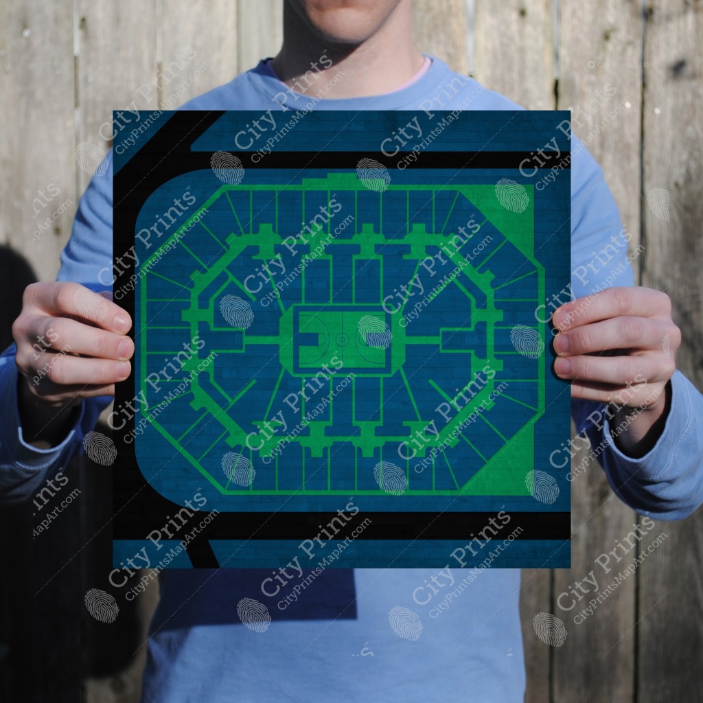 Target Center Map Art - City Prints