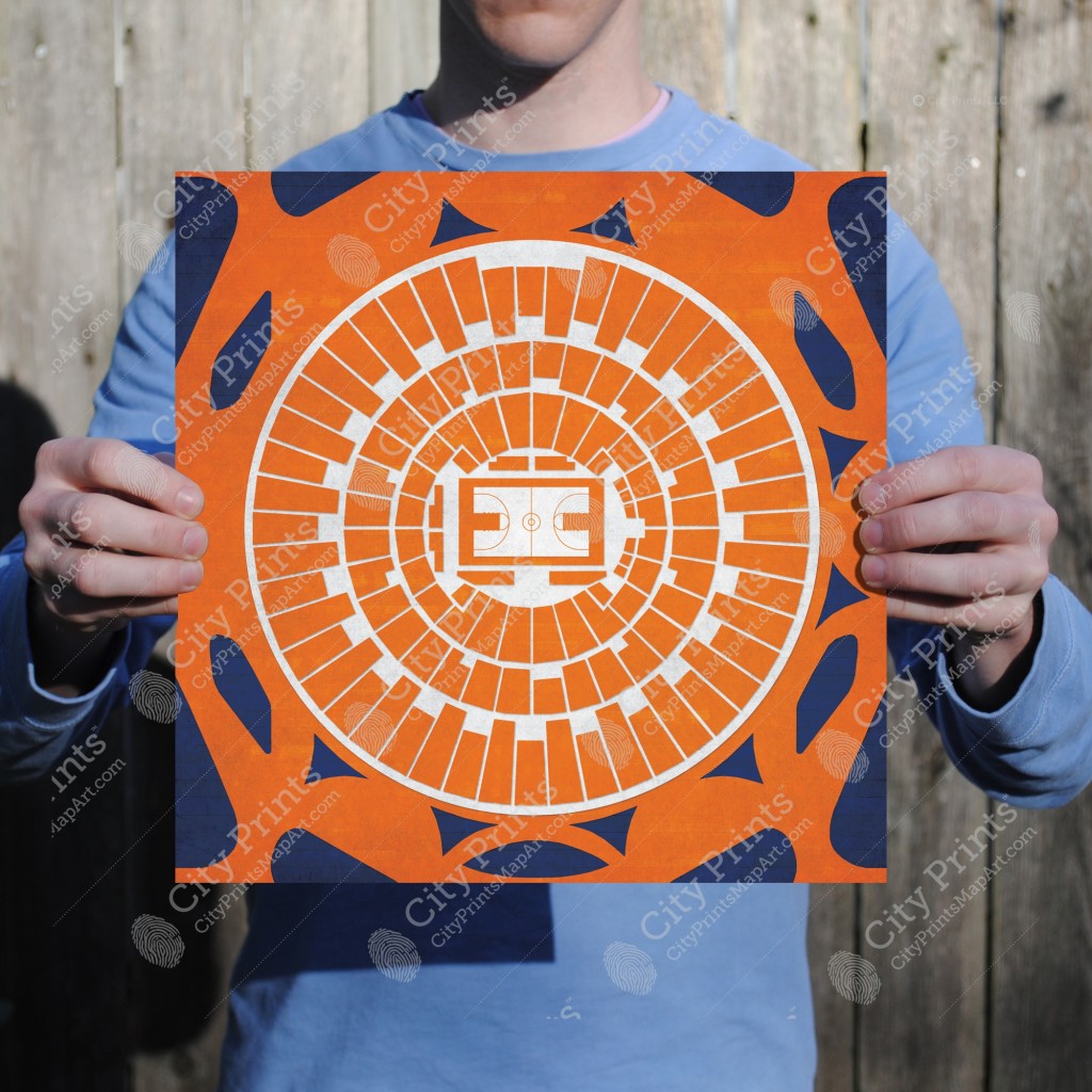 State Farm Center Map Art - City Prints