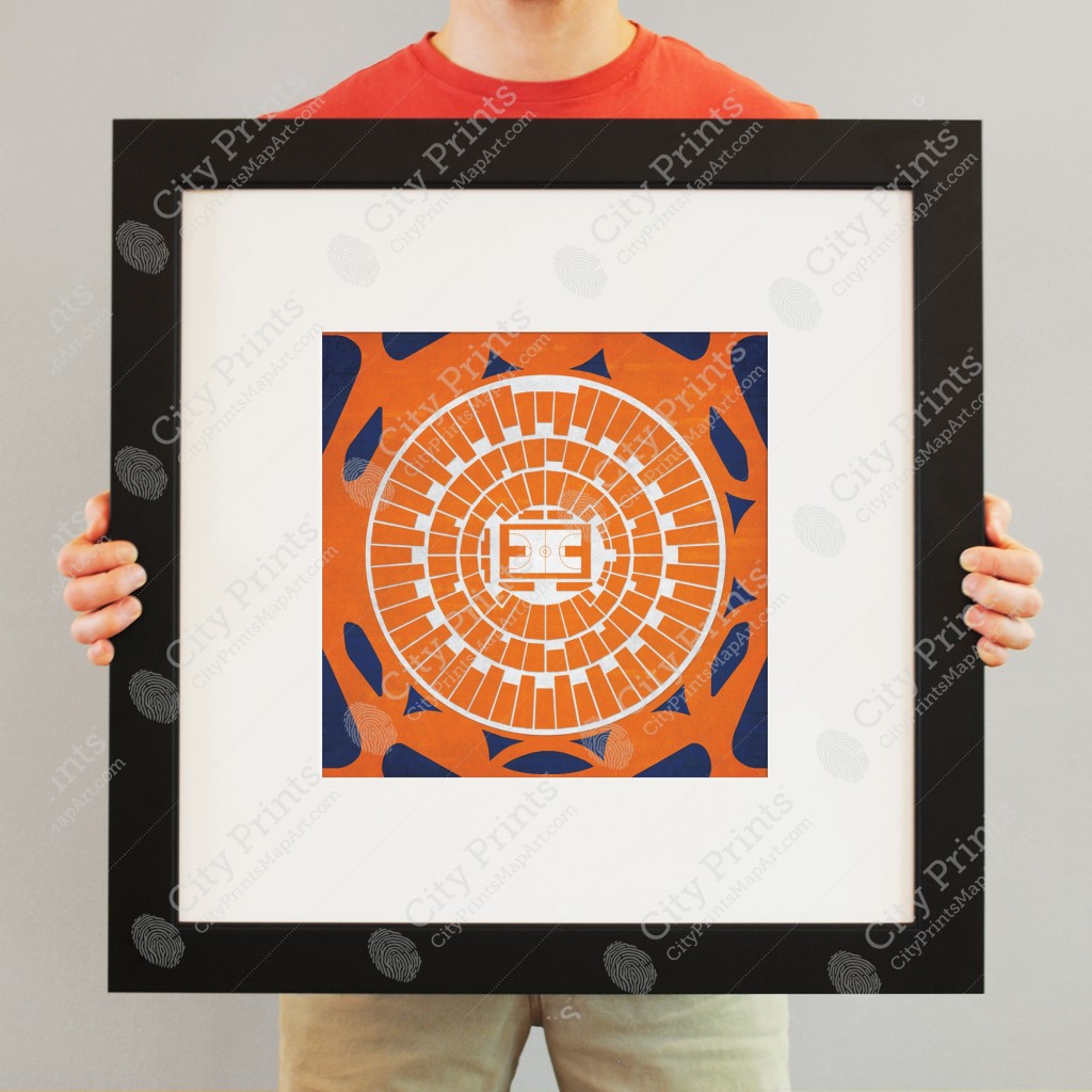 State Farm Center Map Art - City Prints