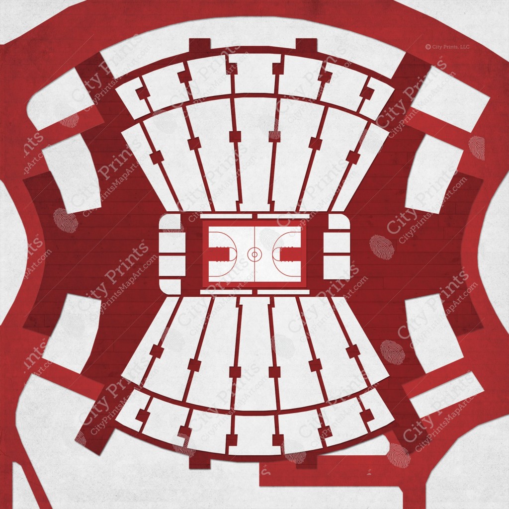 Indiana University Campus Map Art - City Prints