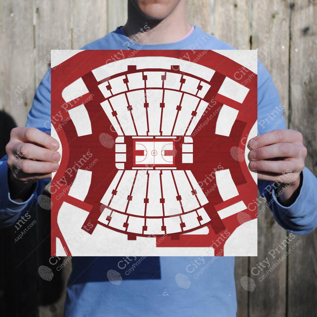 Indiana University Campus Map Art - City Prints