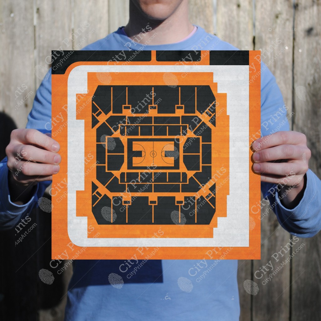 Gill Coliseum Map Art - City Prints