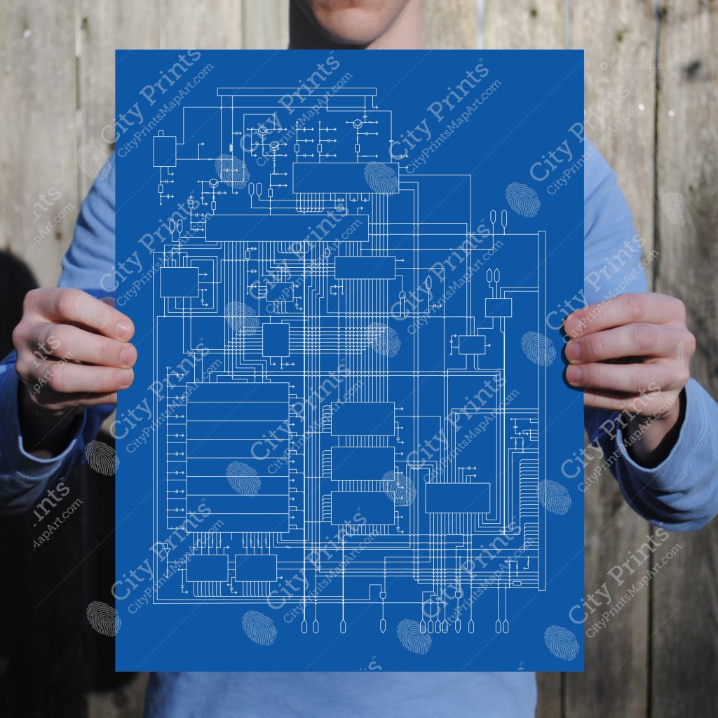 Commodore 64 Computer Schematic - City Prints