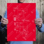 PlayStation 1 Computer Schematic - City Prints