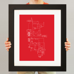 PlayStation 1 Computer Schematic - City Prints