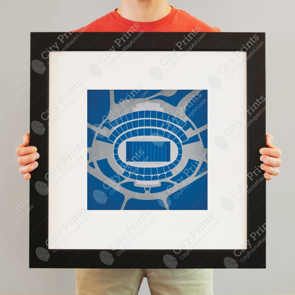Falcon Stadium Map Art - City Prints