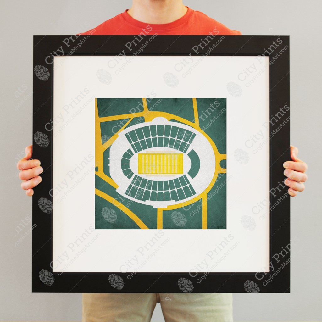Floyd Casey Stadium Map Art - City Prints