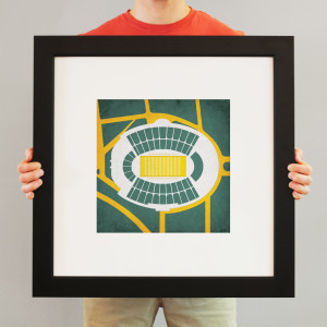 Floyd Casey Stadium Map Art - City Prints