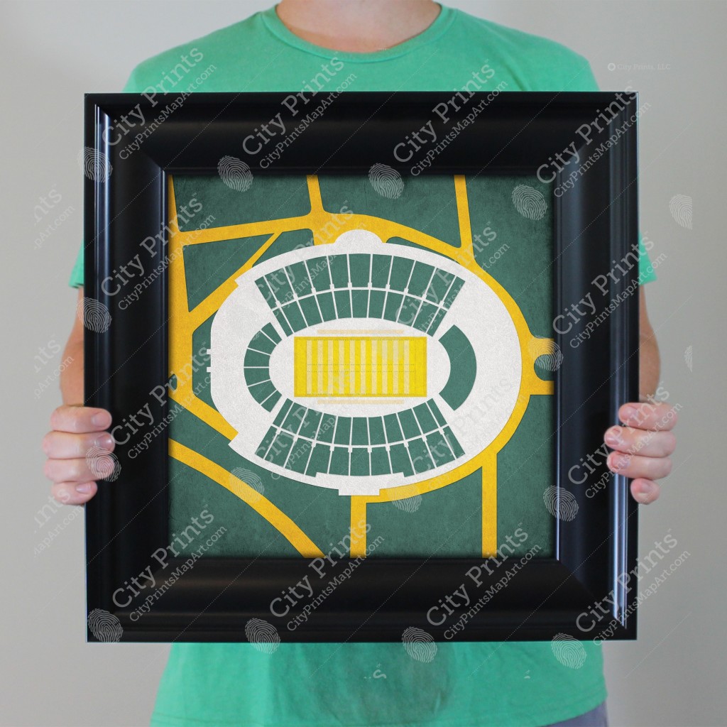 Floyd Casey Stadium Map Art - City Prints