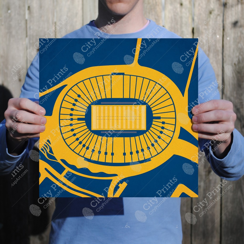 California Memorial Stadium Map Art - City Prints