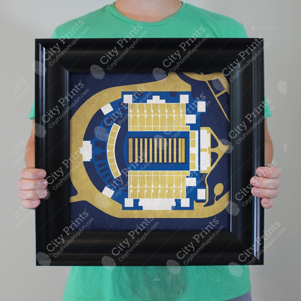 Navy Marine Corps Memorial Stadium Map Art - City Prints