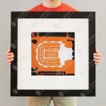 Boone Pickens Stadium Map Art - City Prints