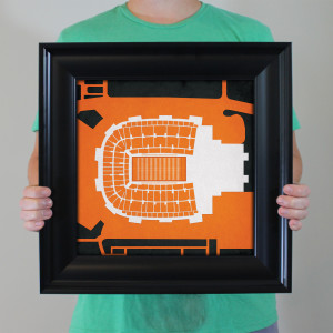 Boone Pickens Stadium Map Art - City Prints