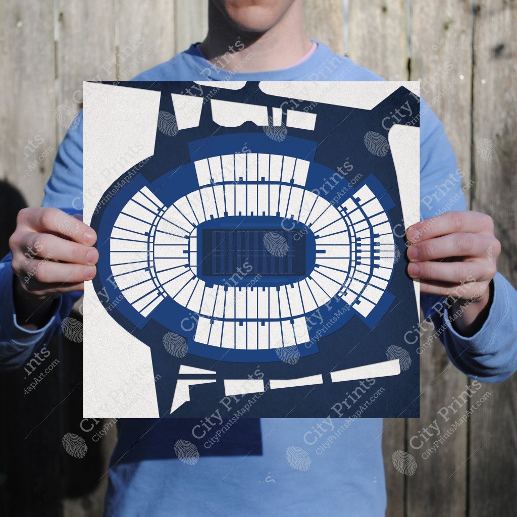 Beaver Stadium Map Art - City Prints
