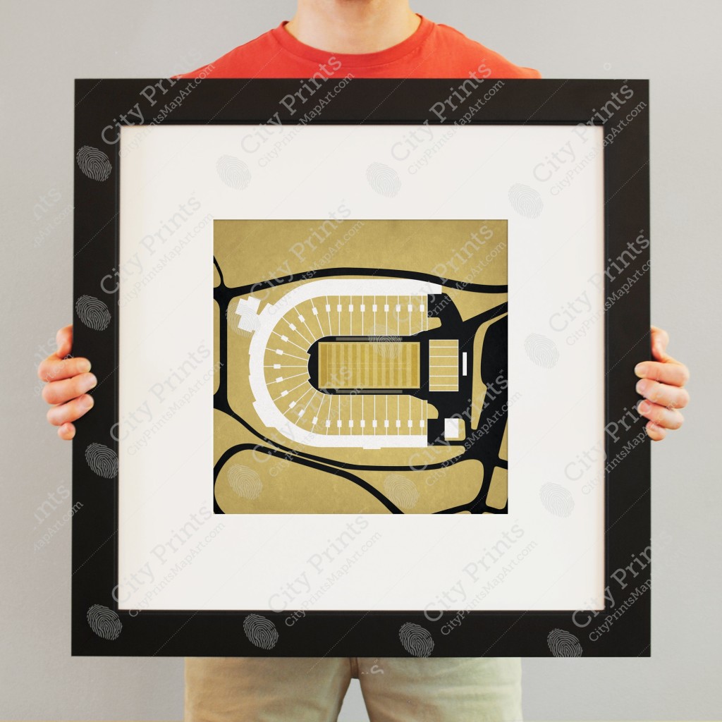 Ross-Ade Stadium Map Art - City Prints