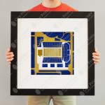 Skelly Field at H. A. Chapman Stadium Map Art - City Prints