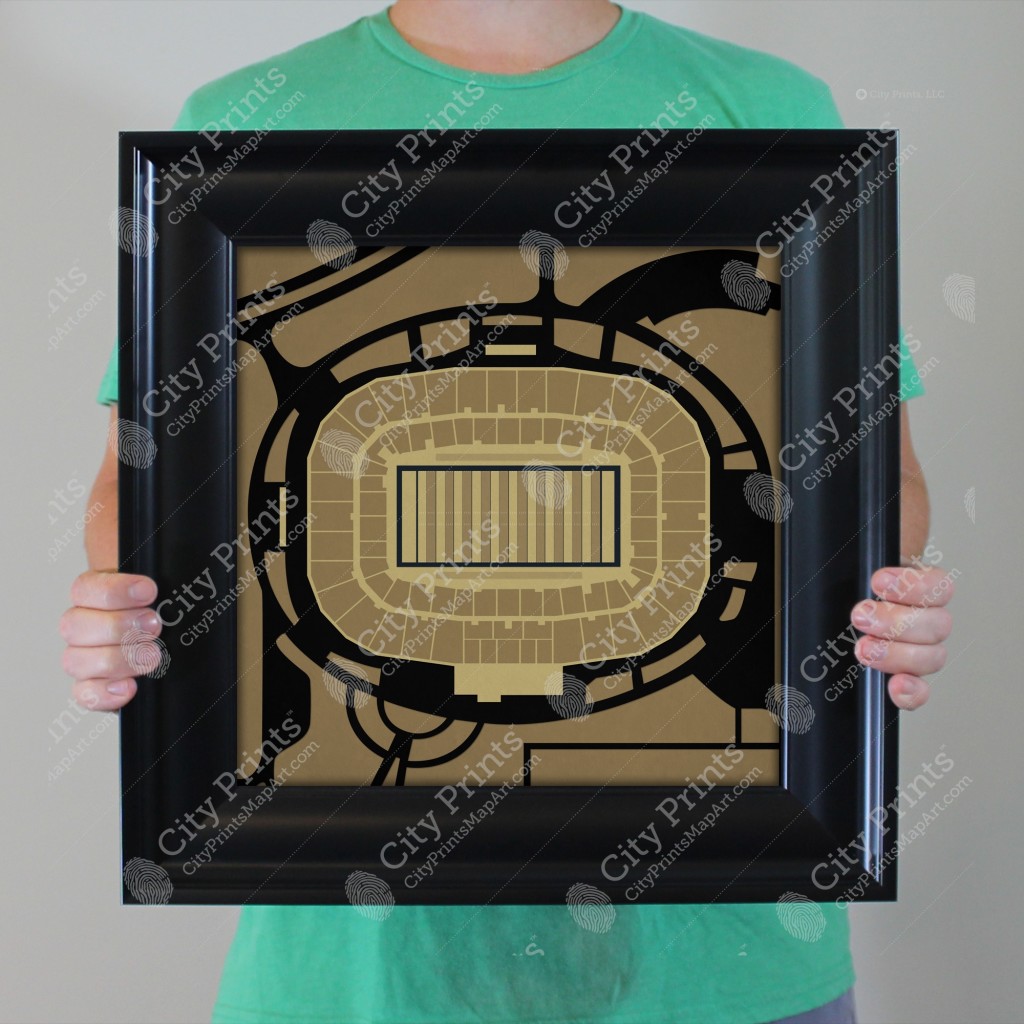 Bright House Networks Stadium Map Art - City Prints