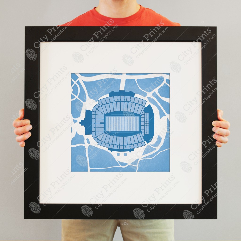 Kenan Memorial Stadium Map Art - City Prints