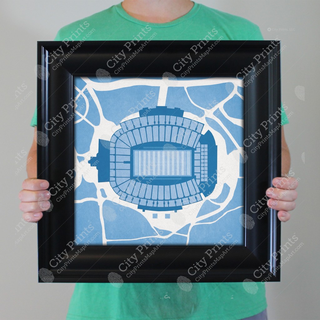 Kenan Memorial Stadium Map Art - City Prints