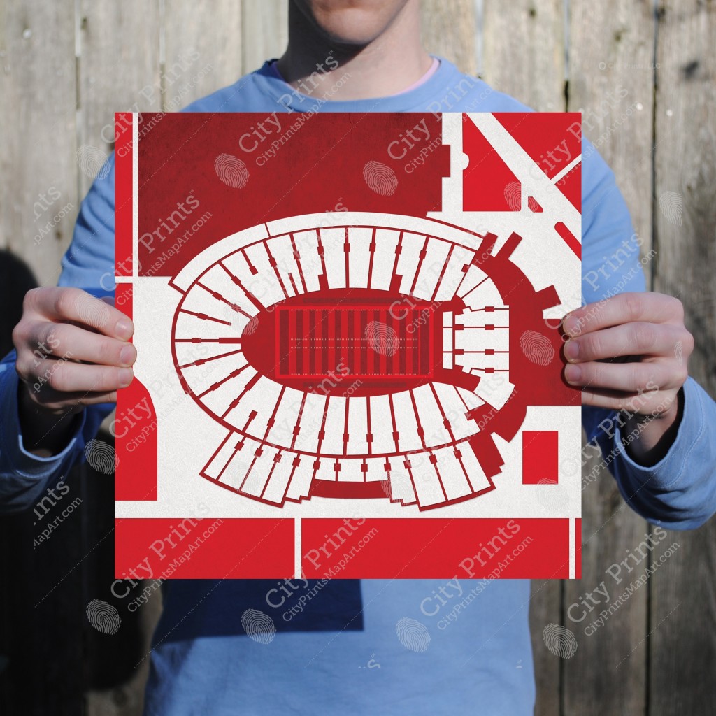 Camp Randall Stadium Map Art - City Prints