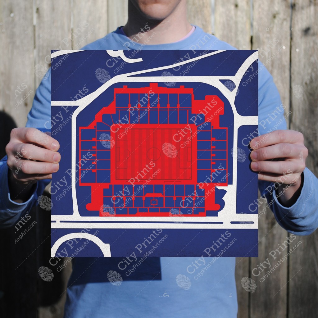 Ibrox Stadium Map Art - City Prints