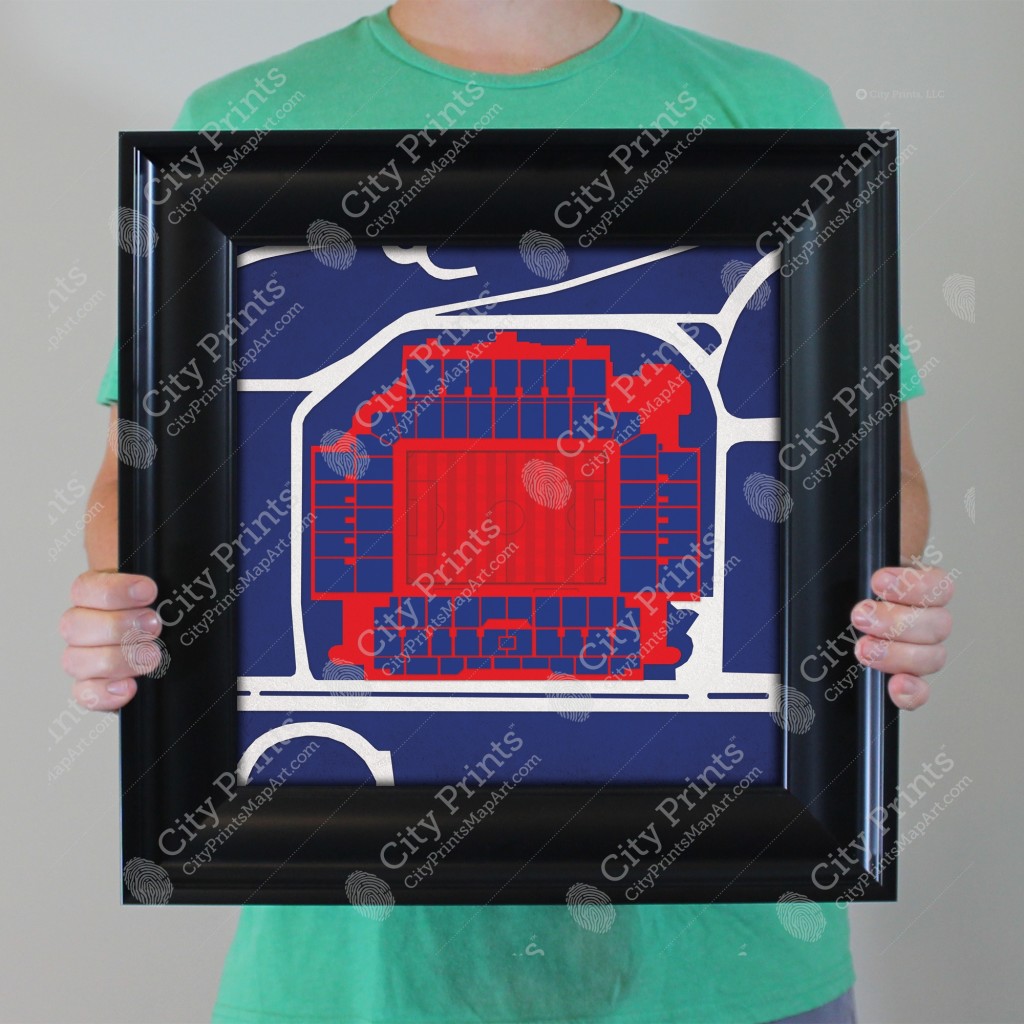 Ibrox Stadium Map Art - City Prints