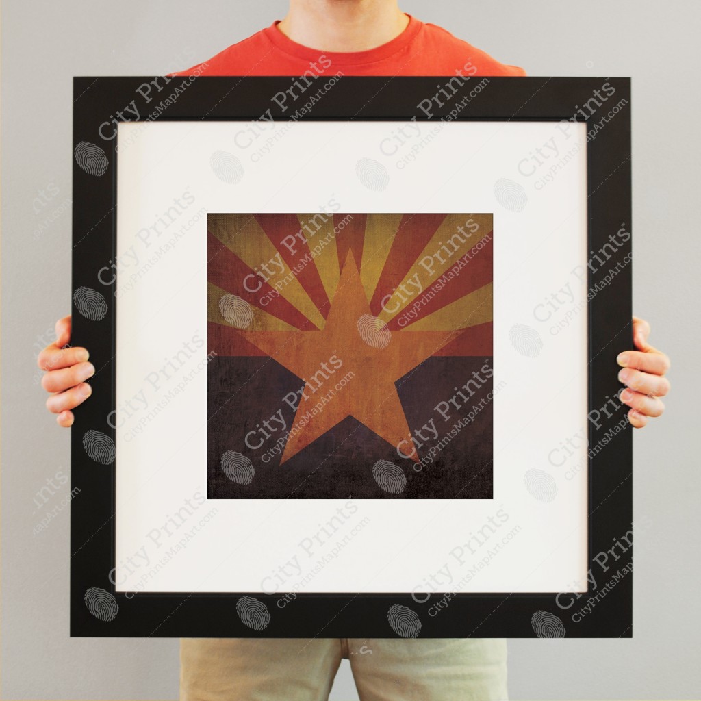 Arizona Flag Art - City Prints