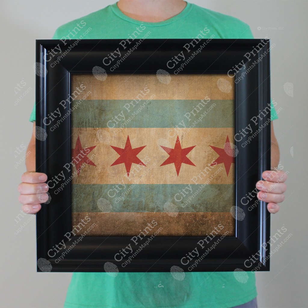Chicago Flag Art - City Prints