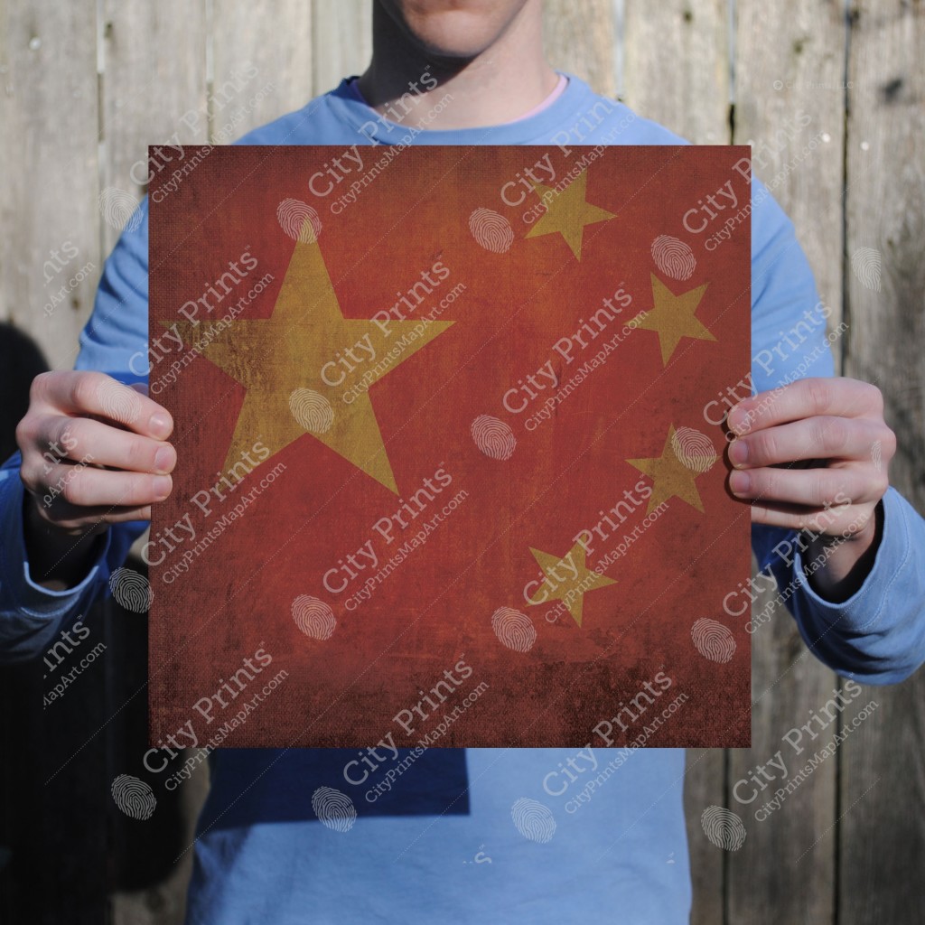 China Flag Art - City Prints