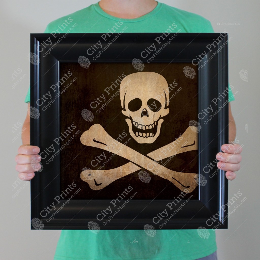Jolly Roger Flag Art - City Prints