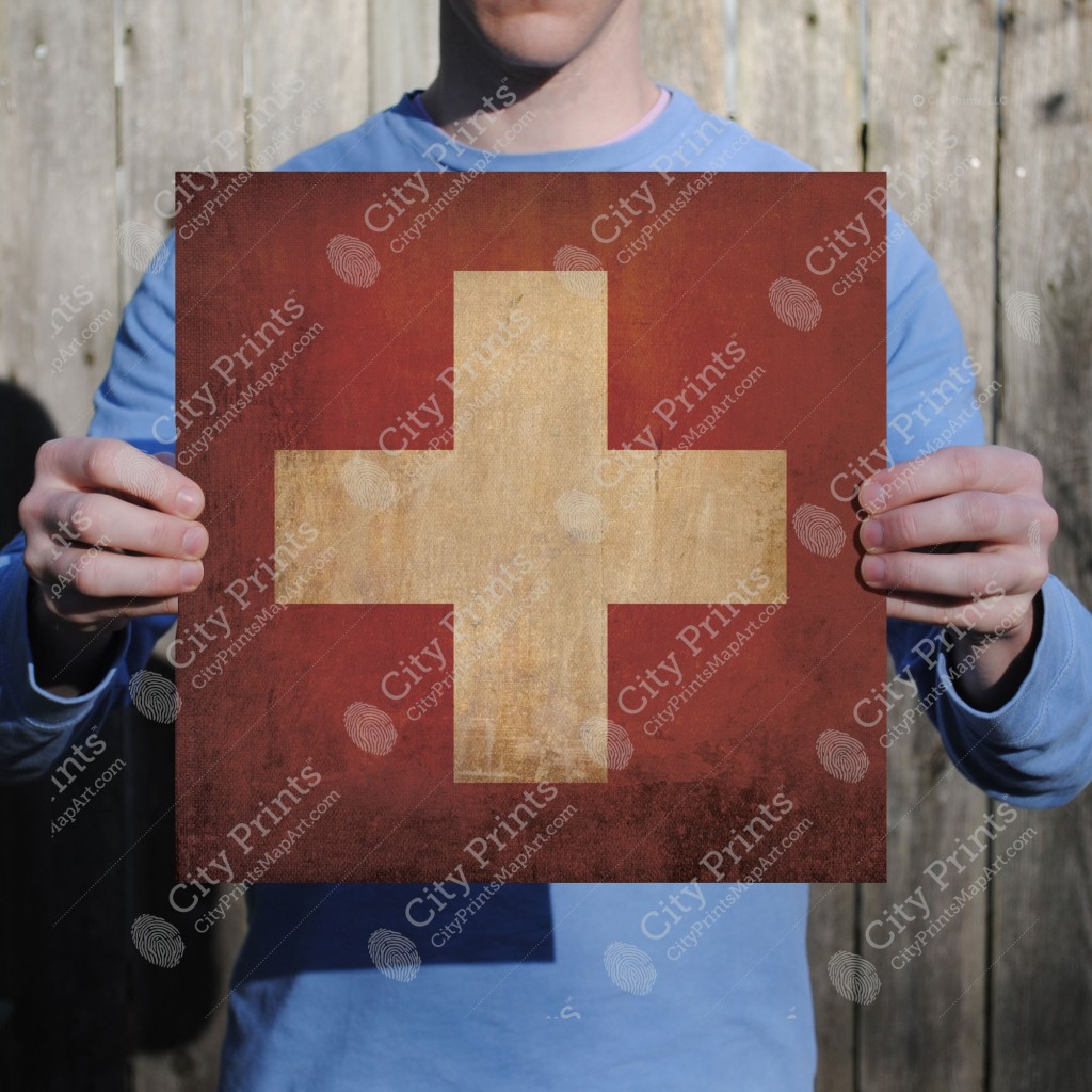 Switzerland Flag Art - City Prints