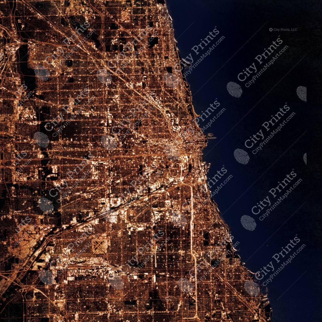 University of Chicago Campus Map Art - City Prints