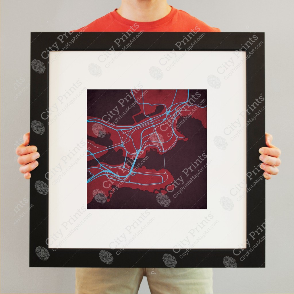 Bludhaven Map Art - City Prints