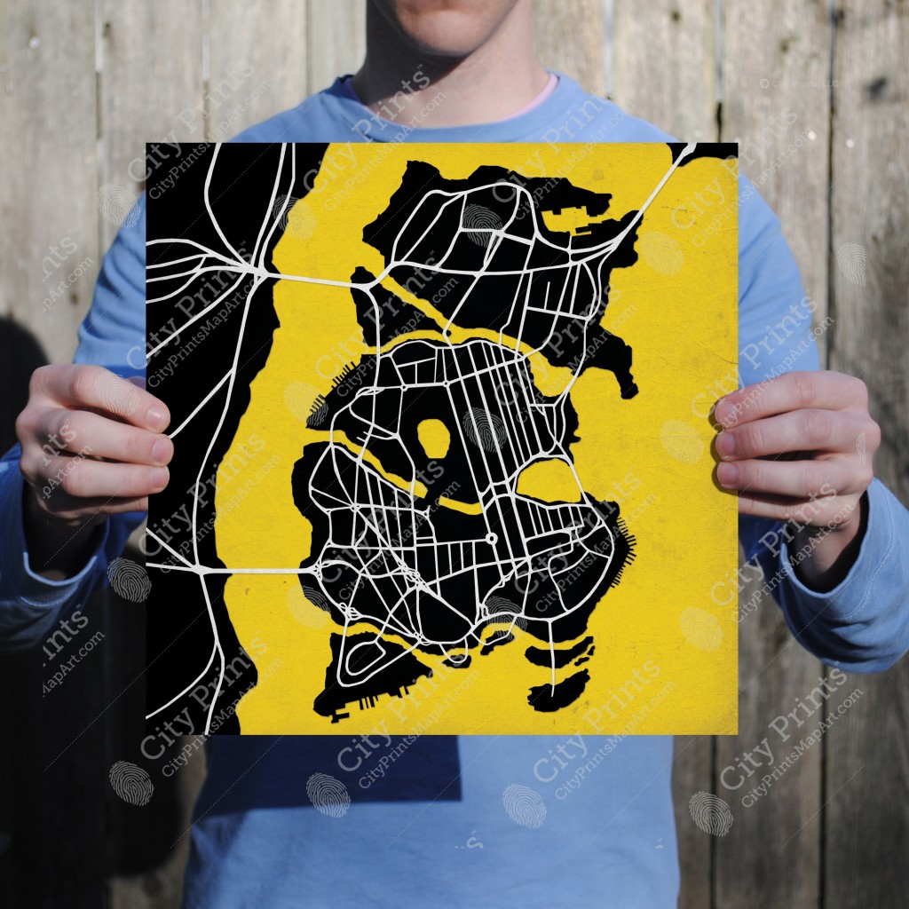 Batman, Gotham City Map Art - City Prints