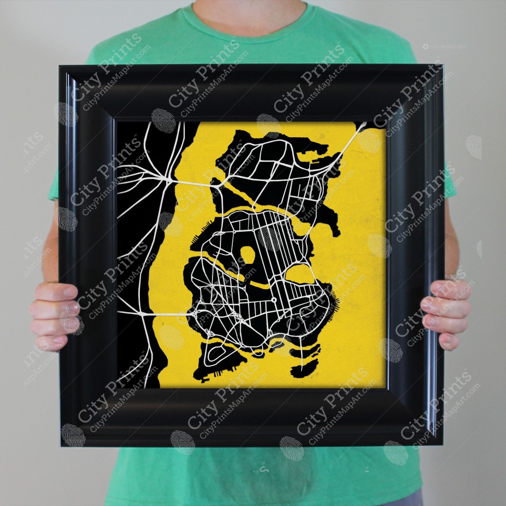 Batman, Gotham City Map Art - City Prints