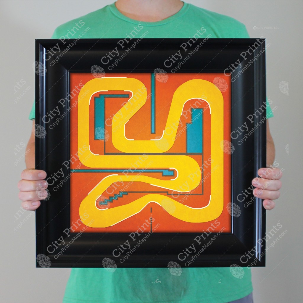 Super Mario Kart, Mario Circuit Map Art - City Prints