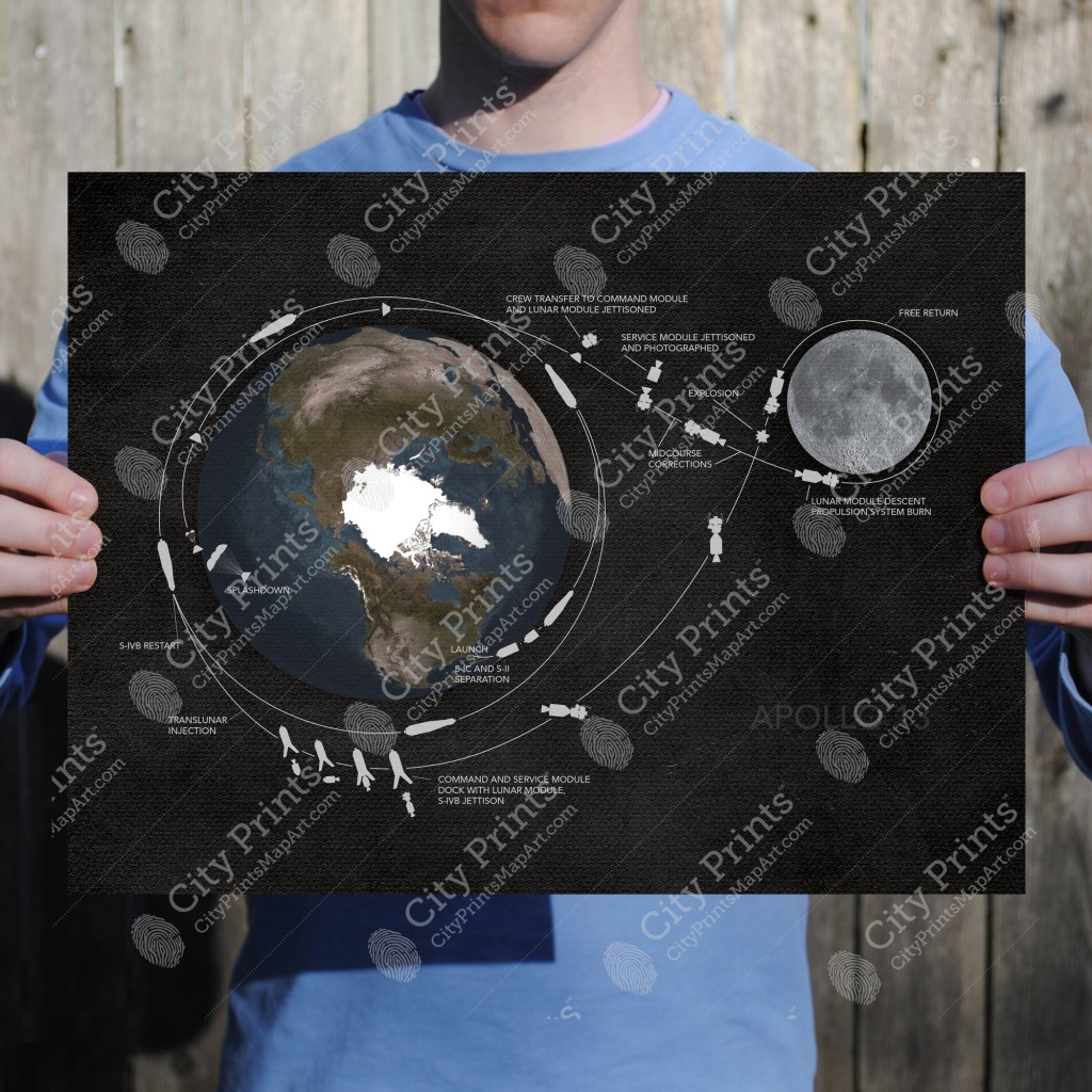 Apollo 13 Mission Map - City Prints