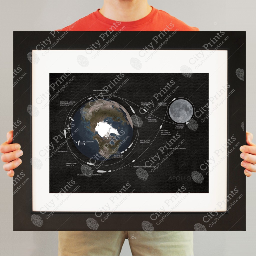 Apollo 8 Mission Map - City Prints