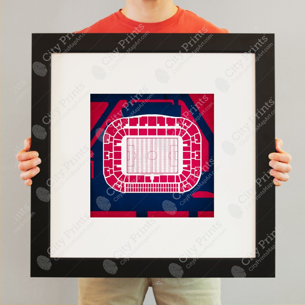 Red Bull Arena Map Art - City Prints