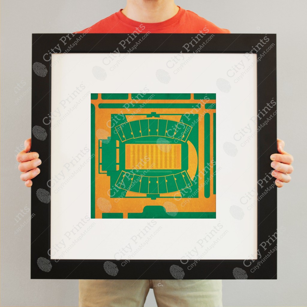 Bragg Memorial Stadium Map Art - City Prints