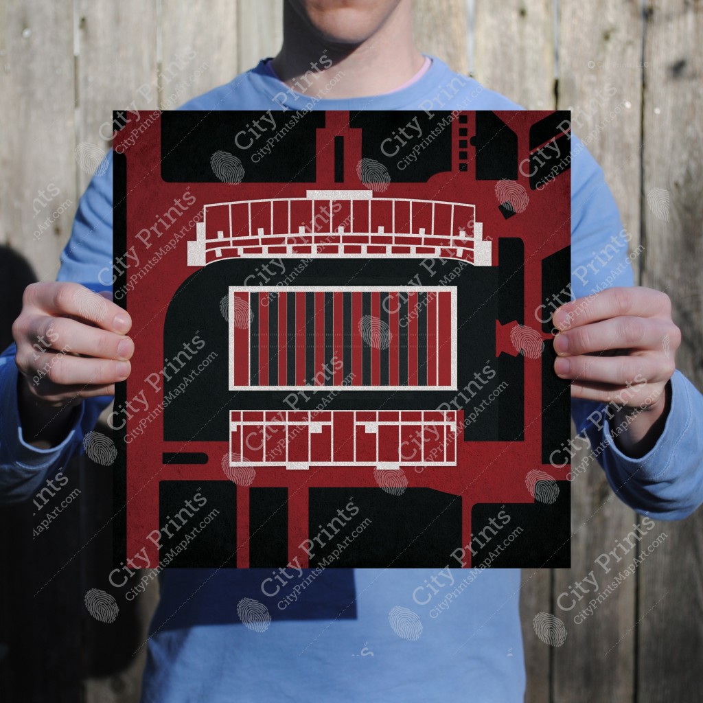 Robert W. Plaster Stadium Map Art - City Prints