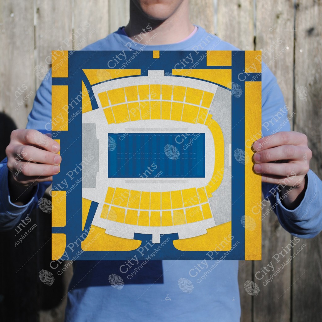 Finley Stadium Map Art - City Prints
