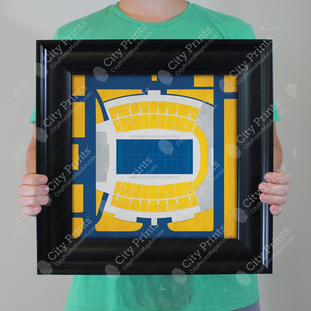 Finley Stadium Map Art - City Prints
