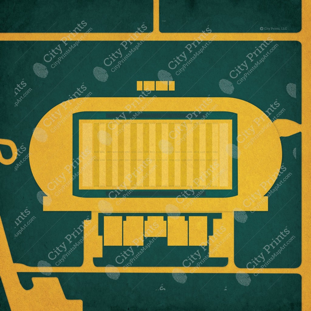 Wayne State University Campus Map Art - City Prints