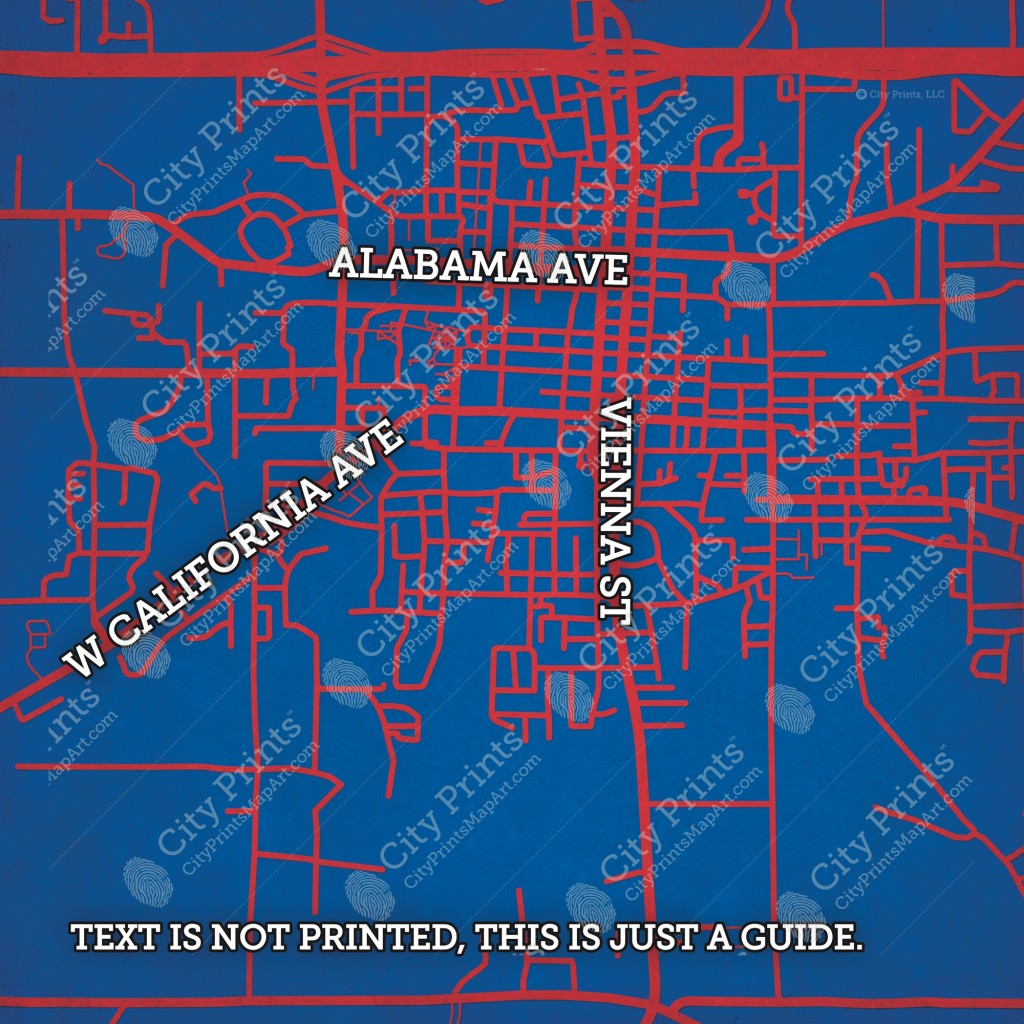 Louisiana Tech University Campus Map Art - City Prints