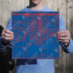 Louisiana Tech University Campus Map Art - City Prints