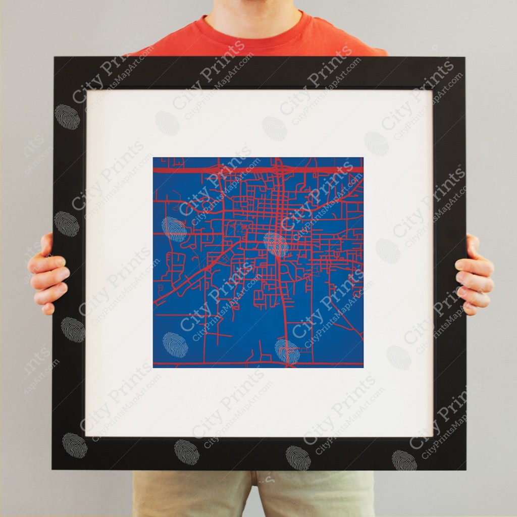 Louisiana Tech University Campus Map Art - City Prints