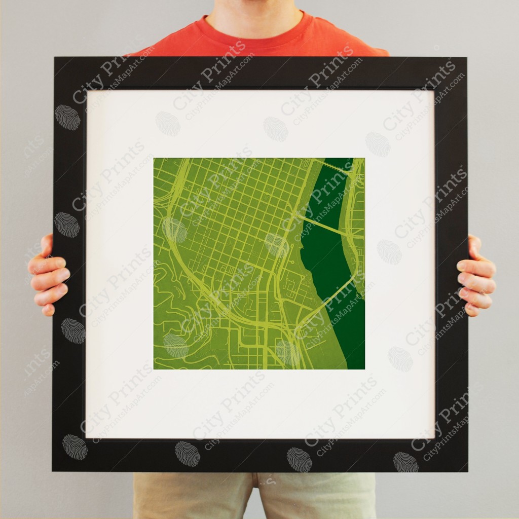 Portland State University Campus Map Art - City Prints
