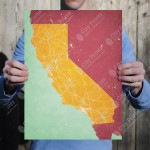 California Map Art - City Prints